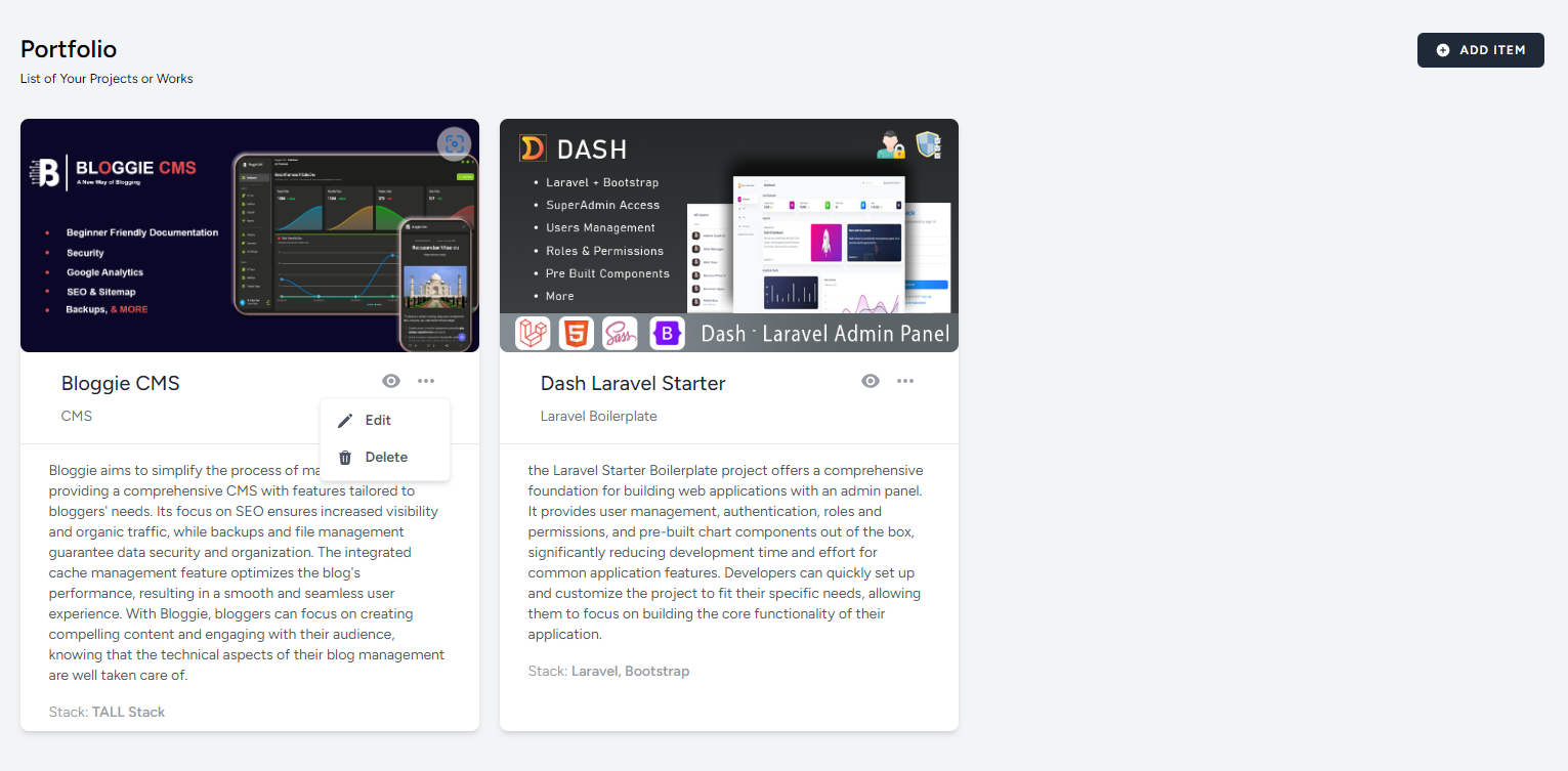 Github Ravindra135myfolio Personal Website Laravel Script Personal Website Laravel Script