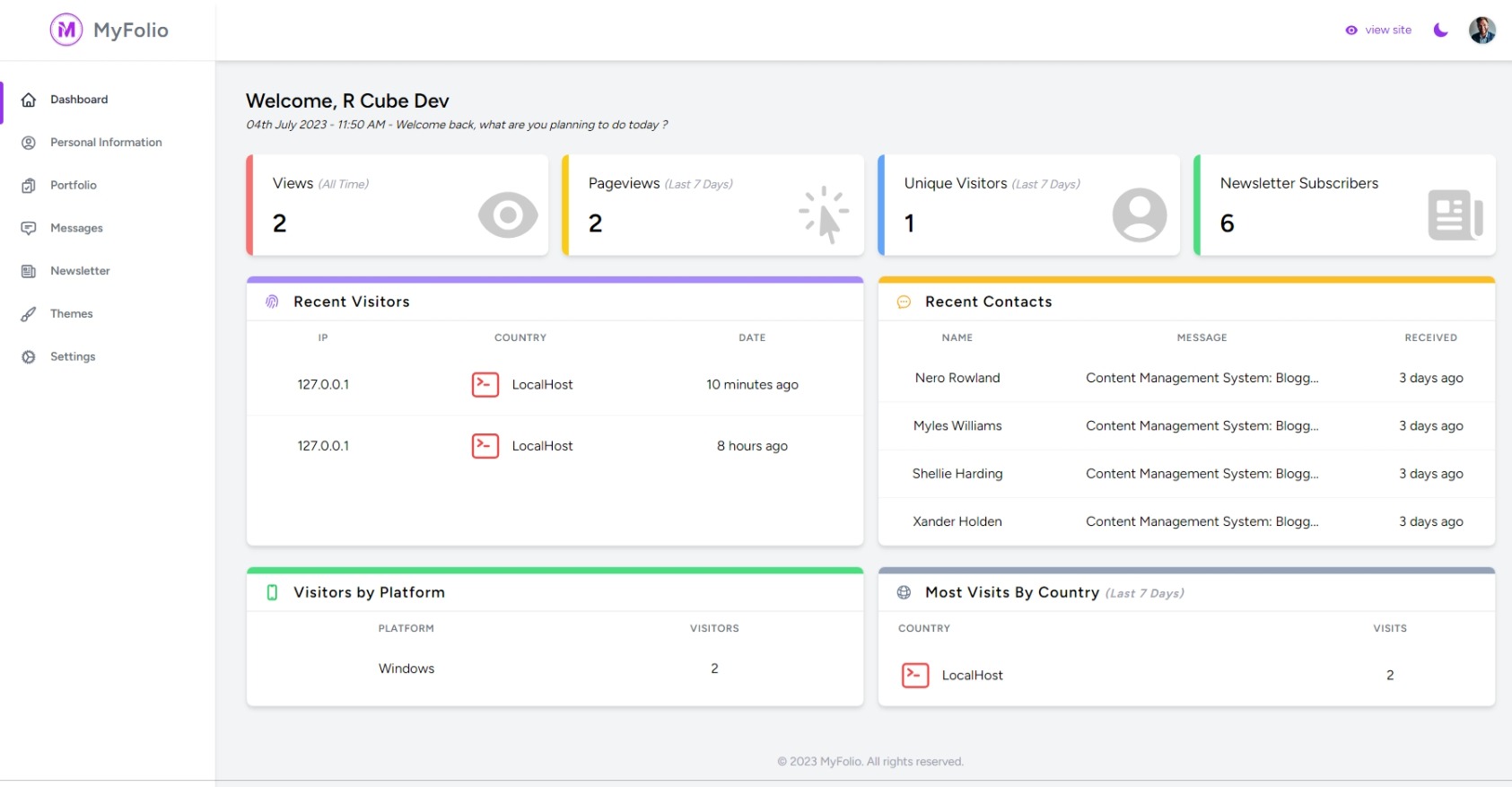 Github Ravindra135myfolio Personal Website Laravel Script Personal Website Laravel Script